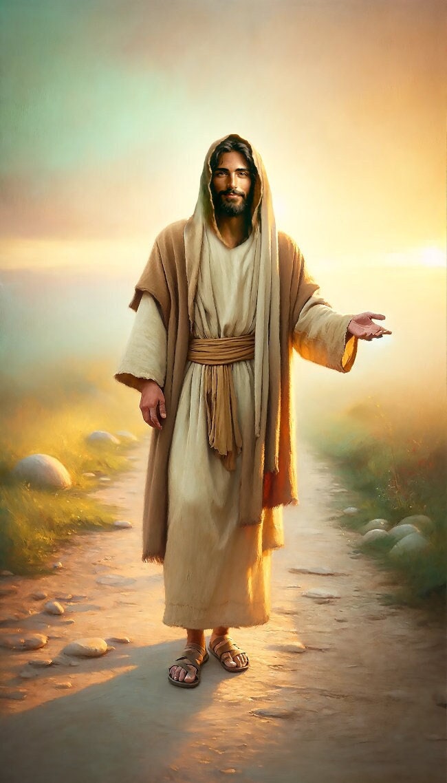 Christian Art: "walk With Me." Printable Download Wall Art of Jesus ...