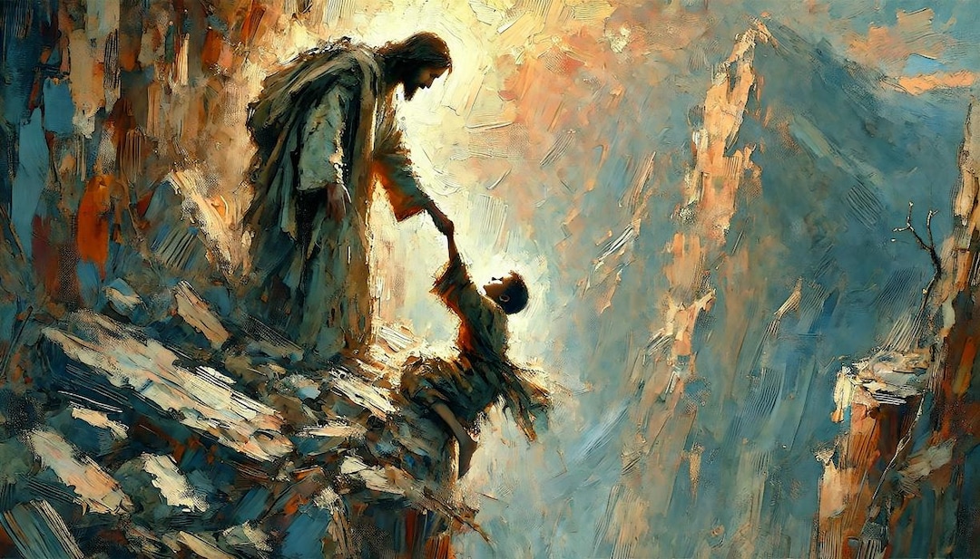 Christian Art: jesus Save Me. Printable Download Painting of Jesus ...