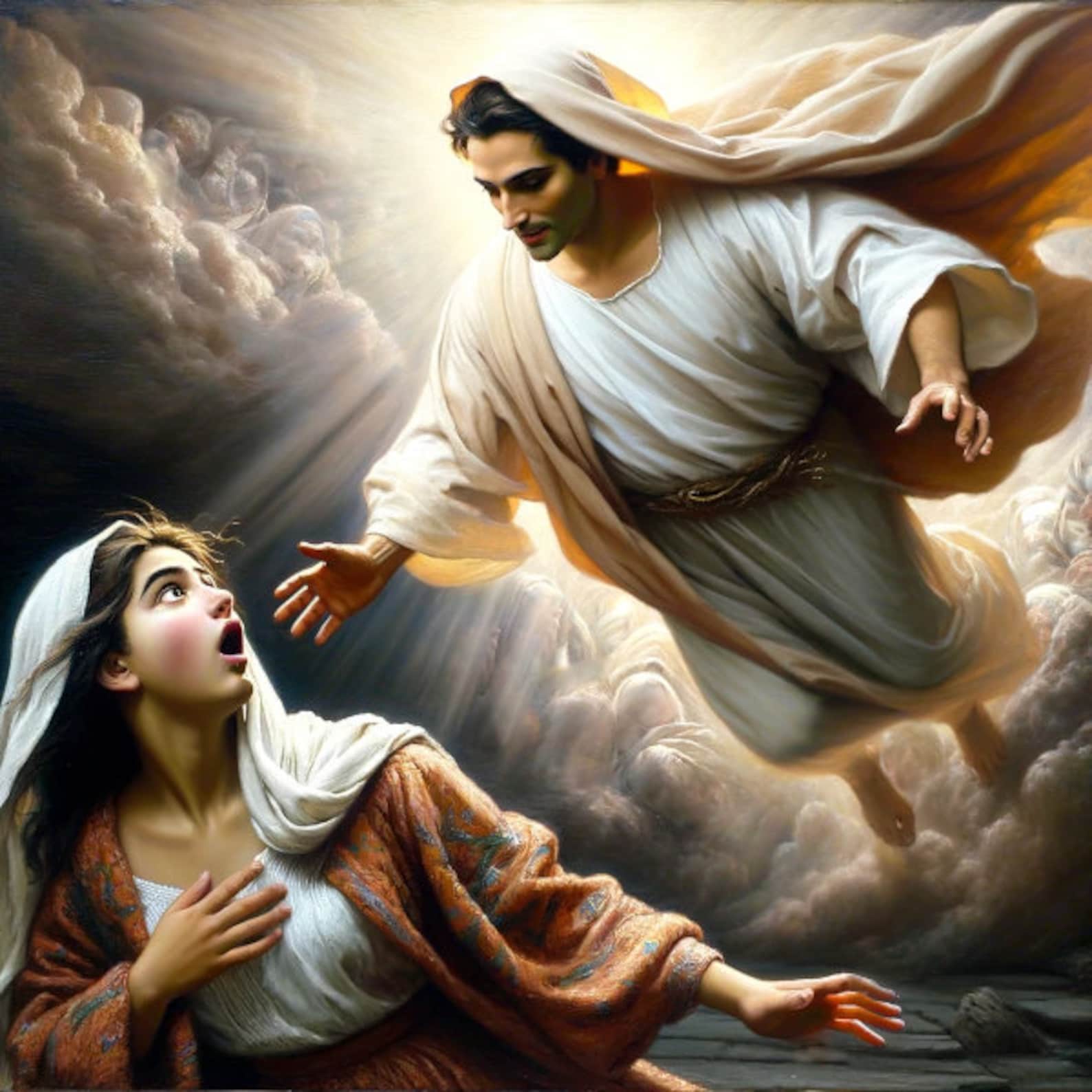 Christian Art: "fear Not, Mary." Downloadable Art of When Mary First ...