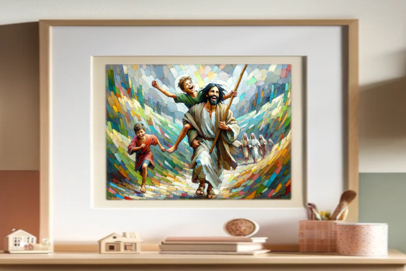 Christian Art: "the Lame Walk." Christian Art of Jesus Christ Giving a ...
