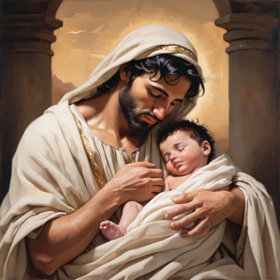 Christian Art: "abba,"printable Download Art. Joseph and Jesus ...