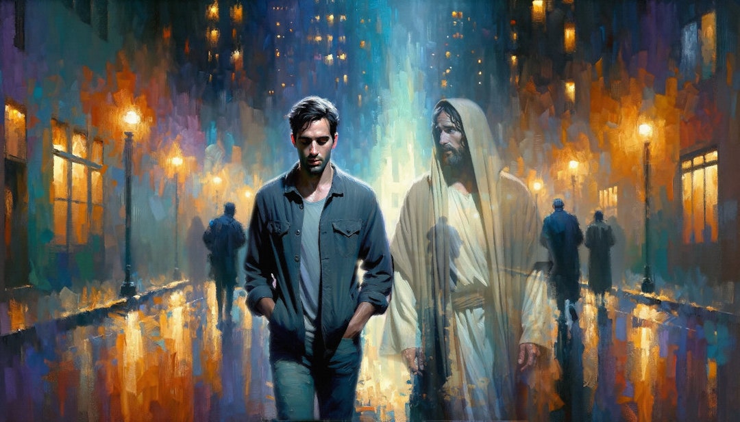 Christian Art: "whithersoever Thou Goest." Printable, Digital Art of a Man Walking Down the ...