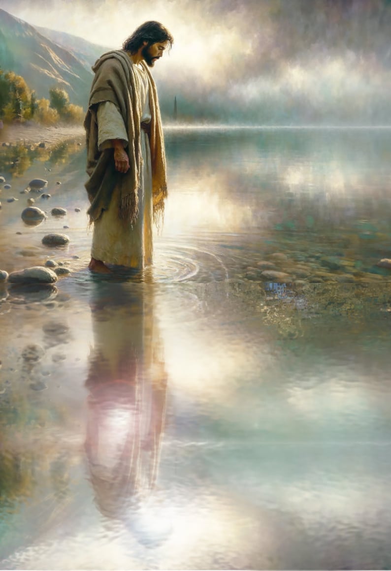 Christian Art: "reflection" Printable Download Wall Art of Jesus ...