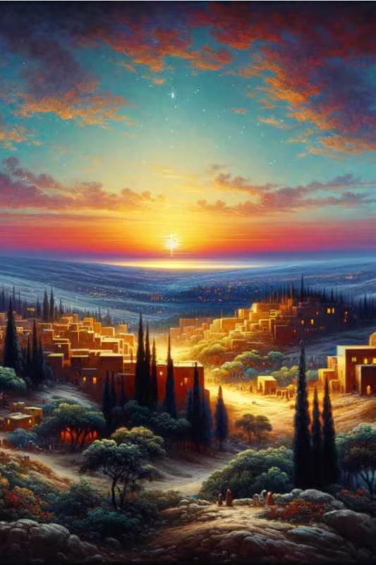 Christian Art: "little Town of Bethlehem." Downloadable Christmas Art ...
