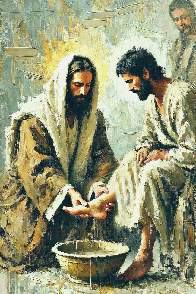Christian Art: "washing the Feet of His Disciples." Printable Download ...