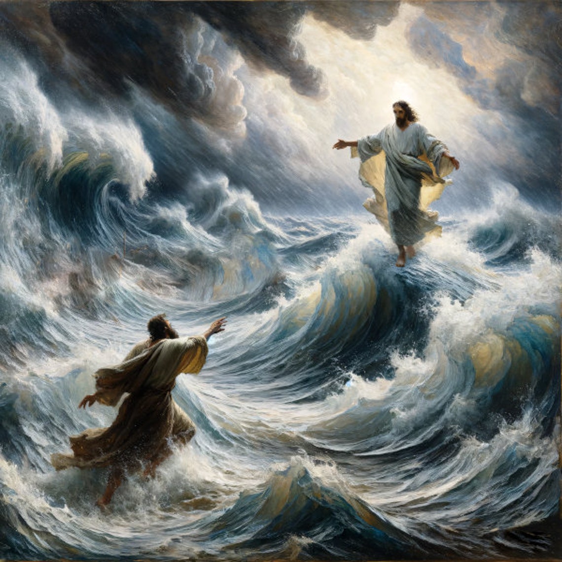 Christian Art: "lord, Save Me" Printable Download Art of Jesus and ...