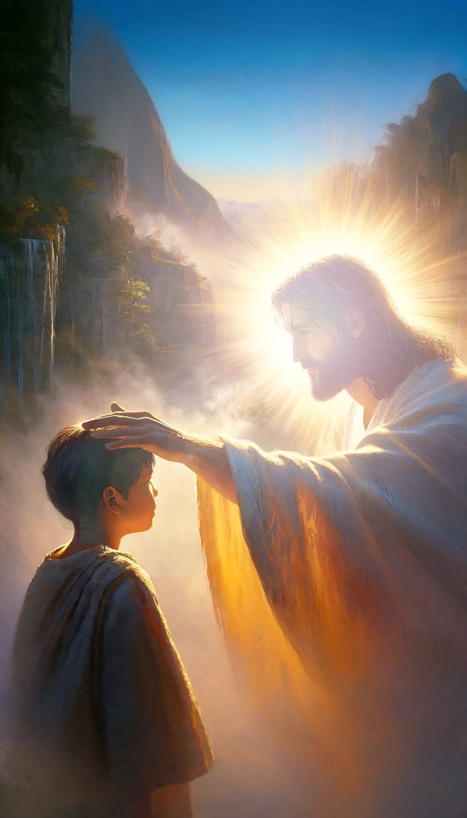 Christian Art: "one by One" Printable Download Art of Jesus Blessing a ...