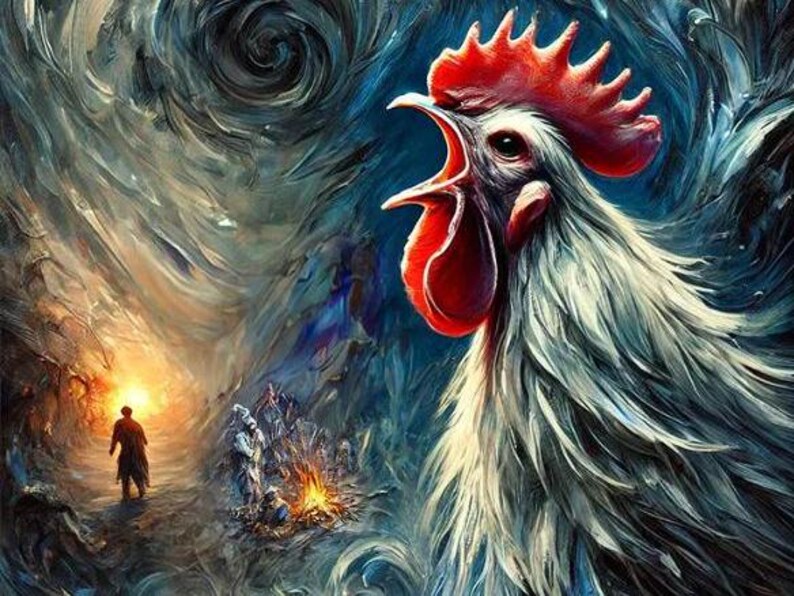 Christian Art: "before the Cock Crow." Printable Download Art of Peter ...