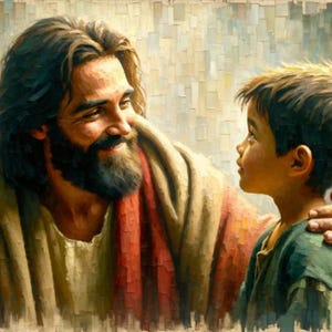 Christian Art: "he Blessed Them" 02. Printable Download Art of Jesus ...