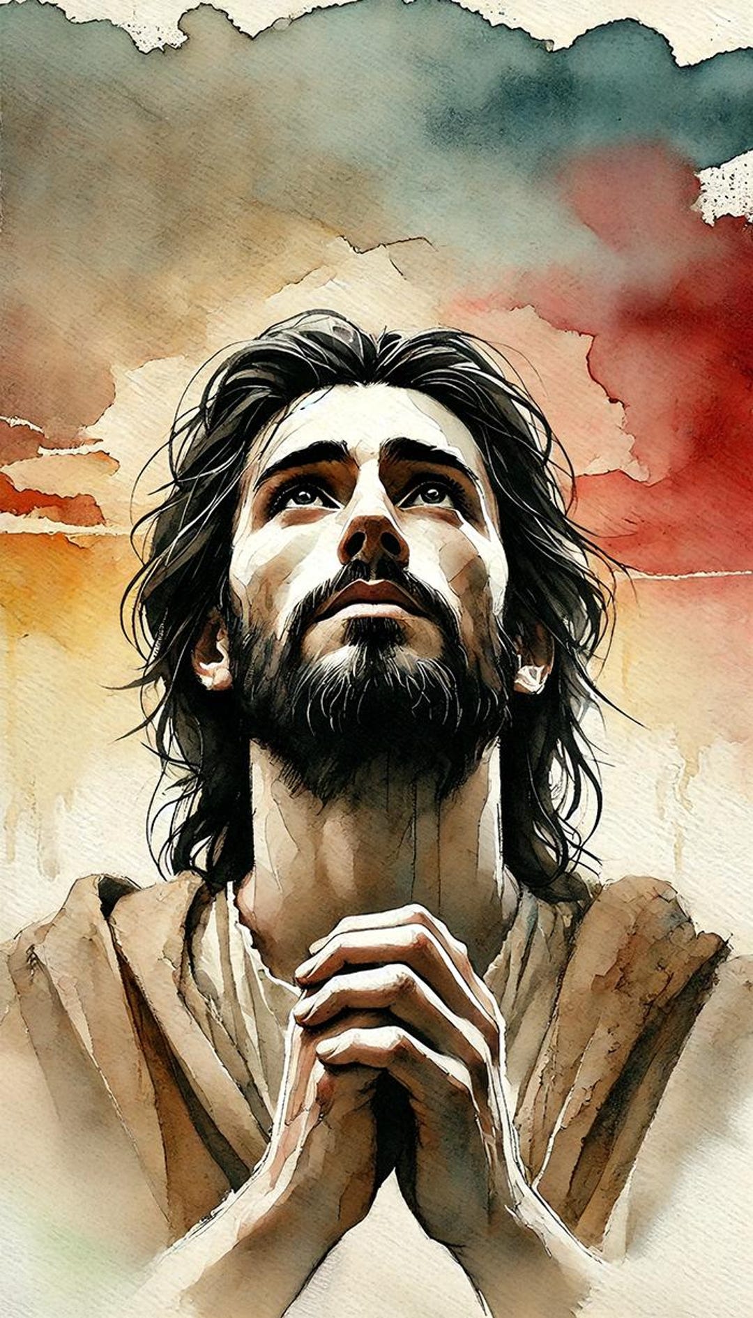 Christian Art: "i Thank Thee, Father." Printable Download Art of Jesus ...