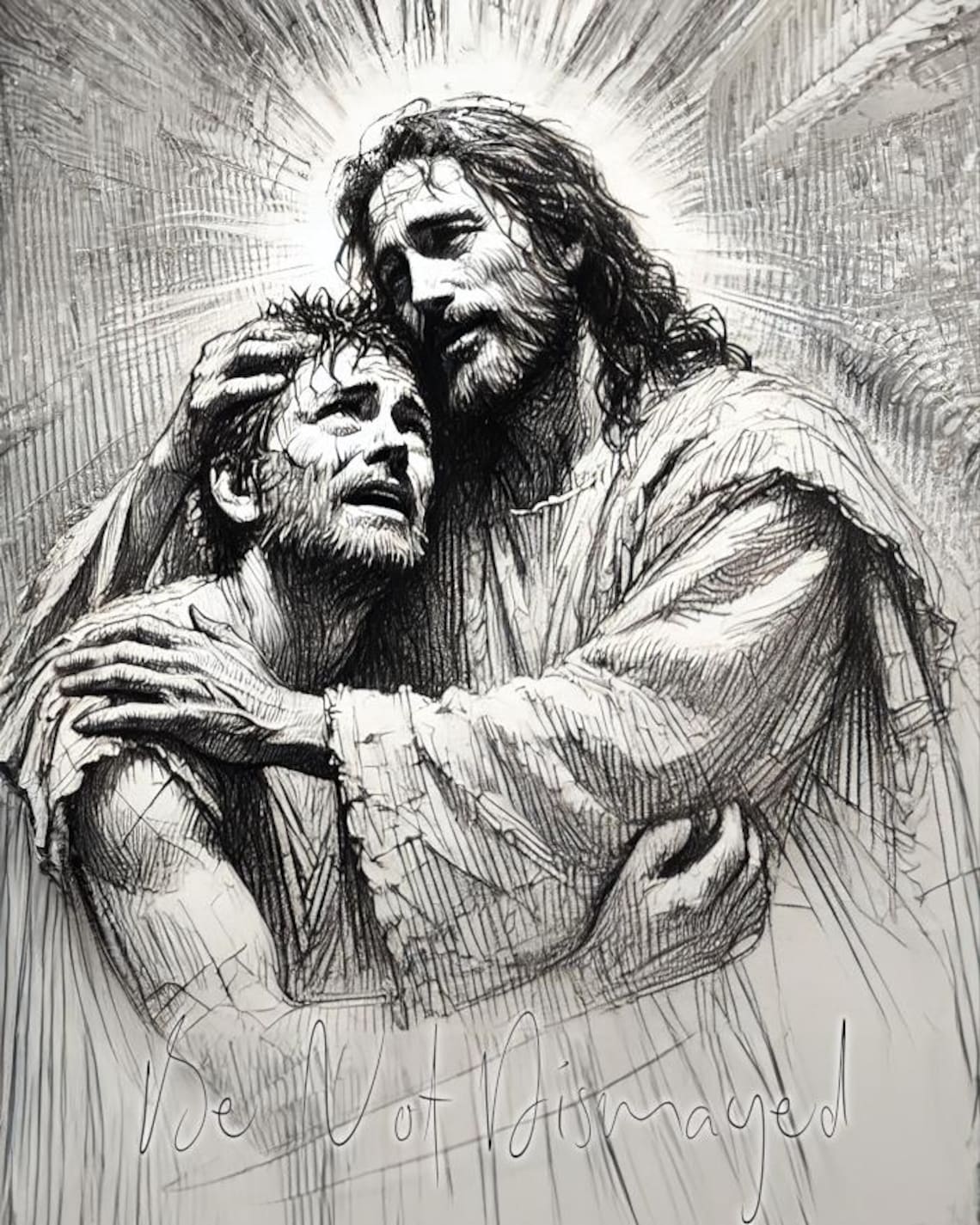 Christian Art: "be Not Dismayed" Printable Download Wall Art of Jesus ...