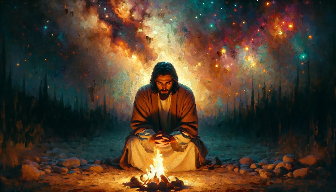 Christian Art: "a Solitary Place." an Image of Jesus Christ Praying in ...