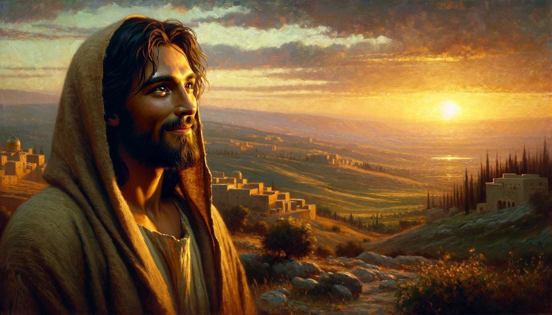 Christian Art: "beloved City." Printable Download Art of Jesus Looking ...