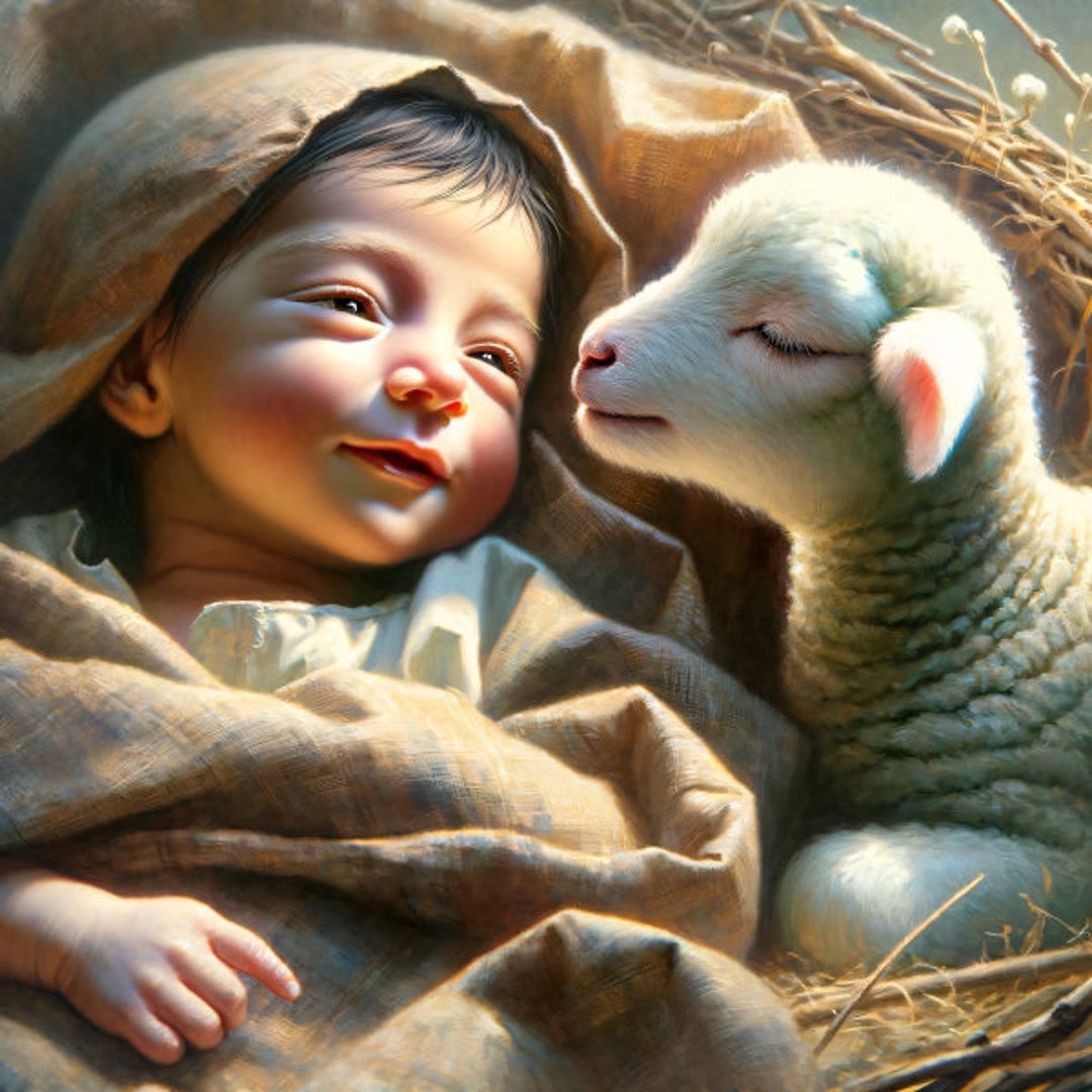 Christian Art: "the Lamb of the Lamb of God." Printable, Downloadable ...