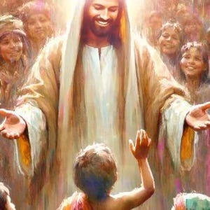 Christian Art: "blessed Them One by One" Printable Download Art of ...