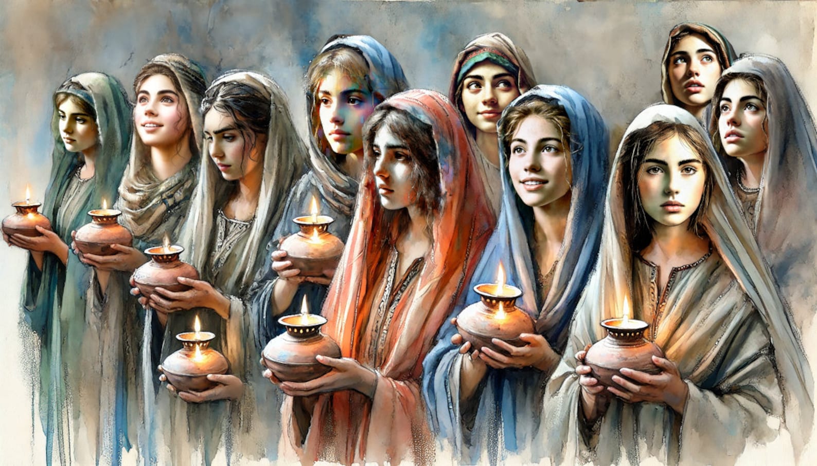 Downloadable Christian Art: "ten Virgins." Printable Art of the Ten ...