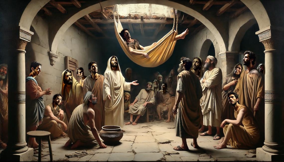 Christian Art: "healing the Paralytic." Printable Download Art of a ...