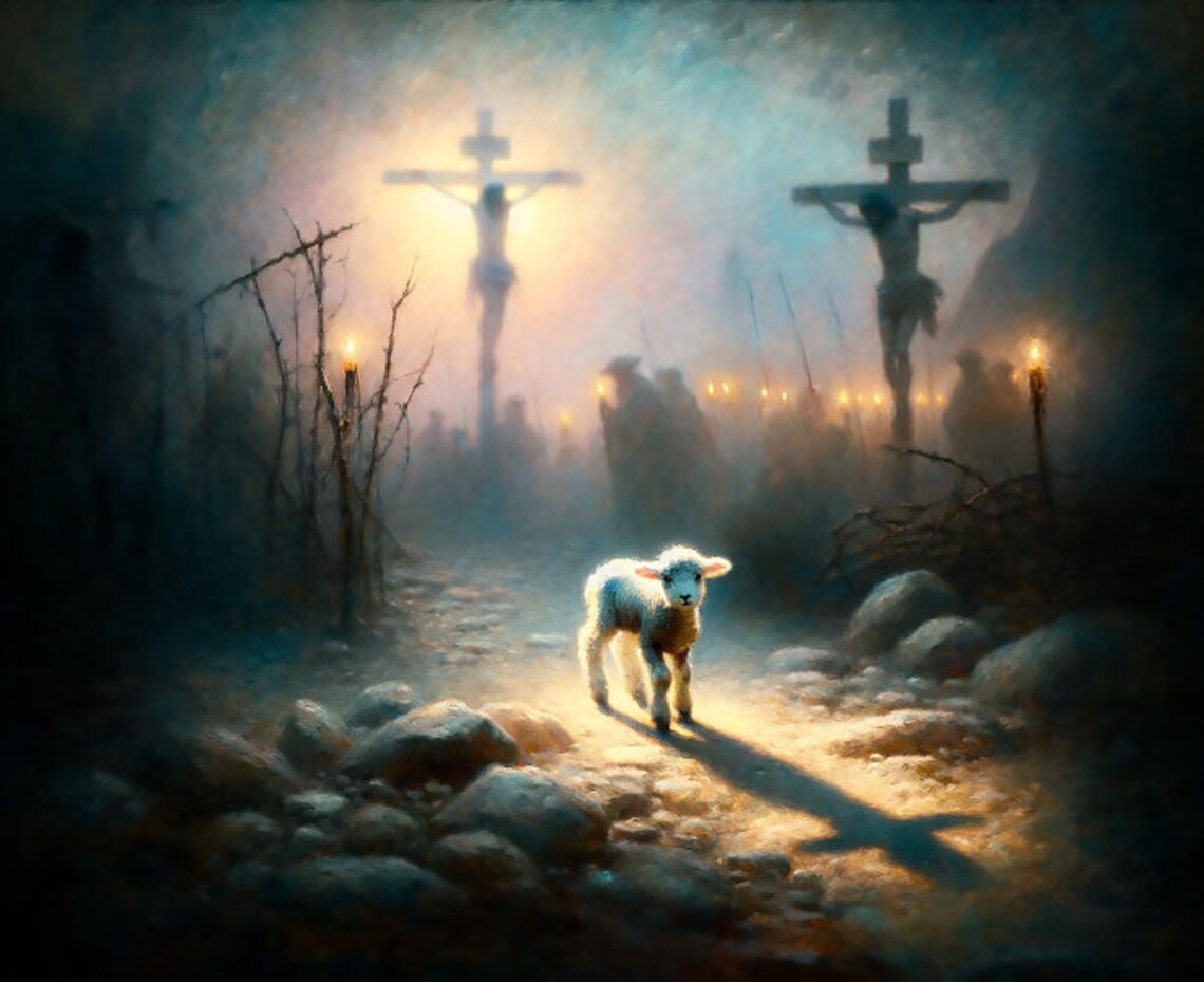 Christian Art Download: "the Lost Lamb." A Tiny Lamb, Looking Lost and ...