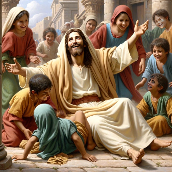Christian Art: "suffer the Children" Printable Download Art of Jesus ...