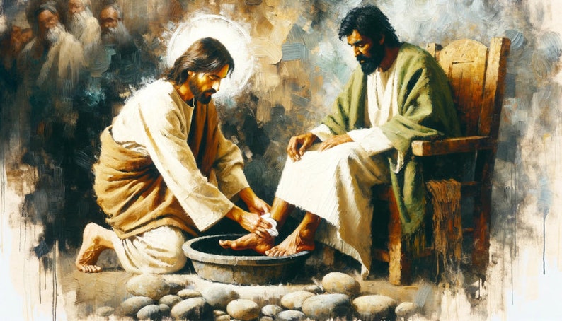 Christian Art: "jesus Washes the Disciples' Feet." Printable Download ...