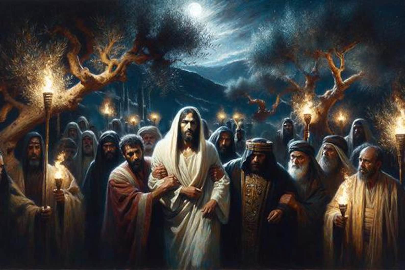 Christian Art: "the Arrest of Jesus Christ." Printable Download Art of ...