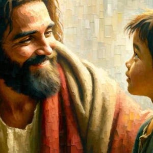 Christian Art: "he Blessed Them" 02. Printable Download Art of Jesus ...
