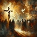 Christian Art: "golgotha." Printable Download Art of Jesus on the Cross Being Crucified. 10500 × ...