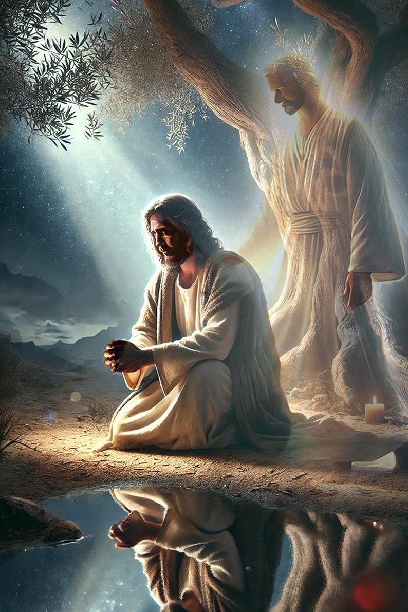 Christian Art: "the Olive Press." Printable Download Art of Jesus in ...