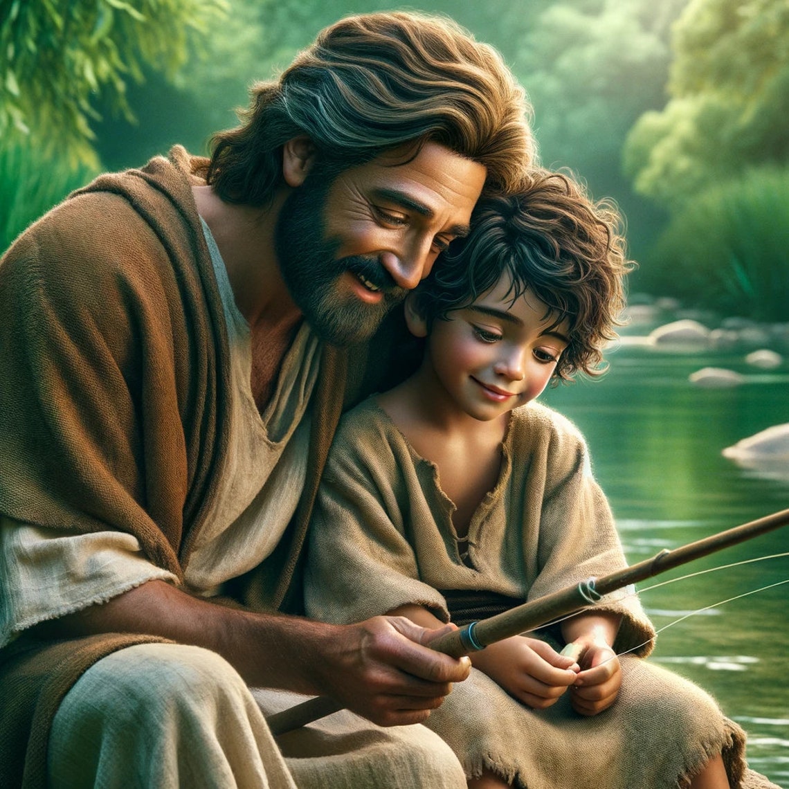 Christian Art: "fisher of Fish Before Fisher of Men." Joseph Teaching ...