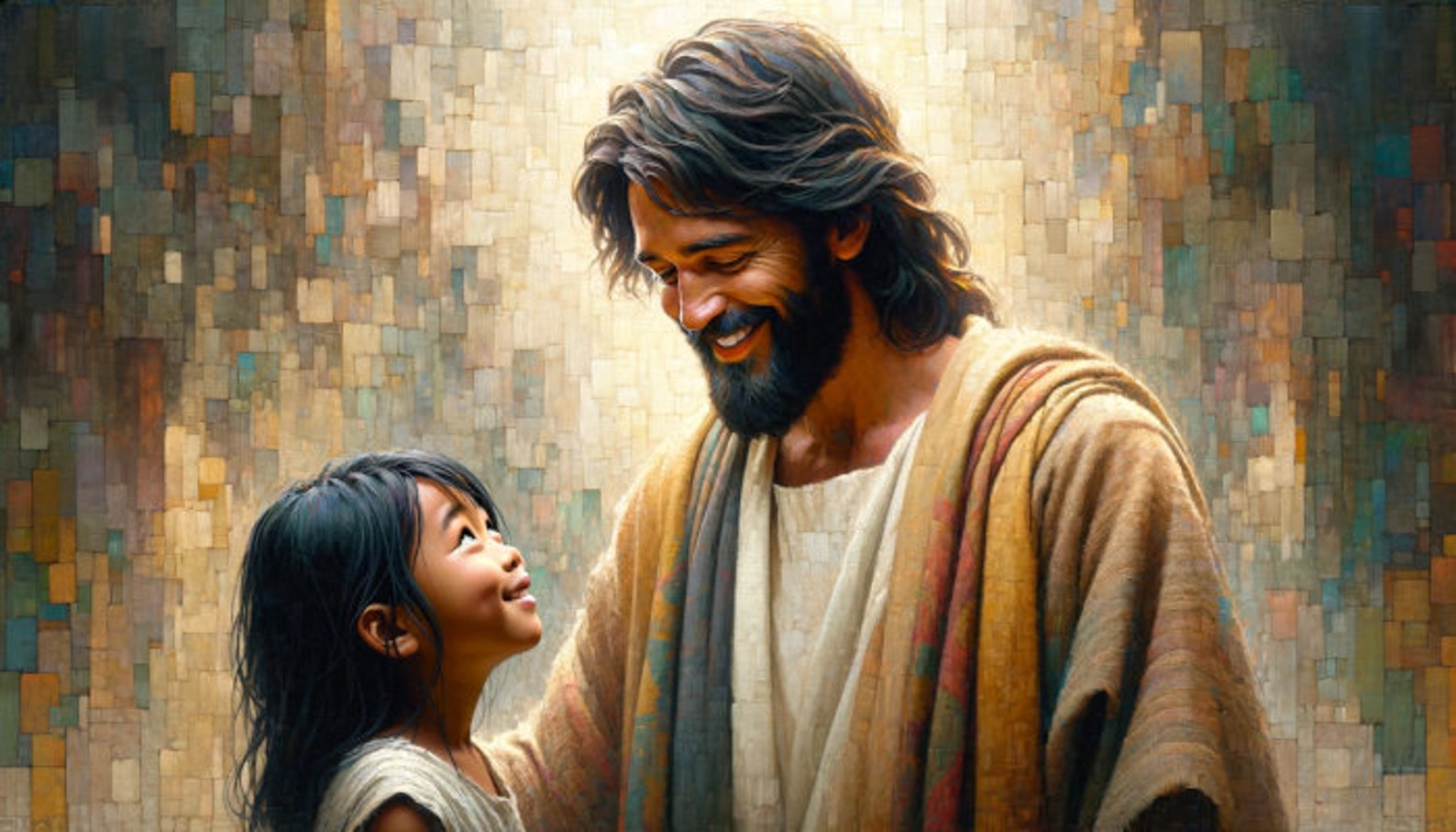 Christian Art: "he Blessed Them" 06. Printable Download Art of Jesus ...