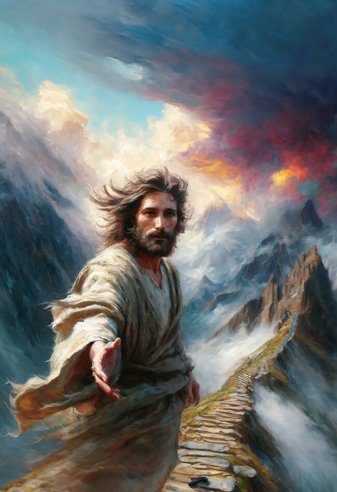 Christian Art: "i Will Help" Printable Download Wall Art of Jesus ...