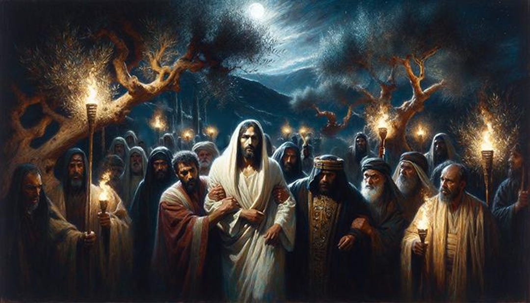 Christian Art: "the Arrest of Jesus Christ." Printable Download Art of ...