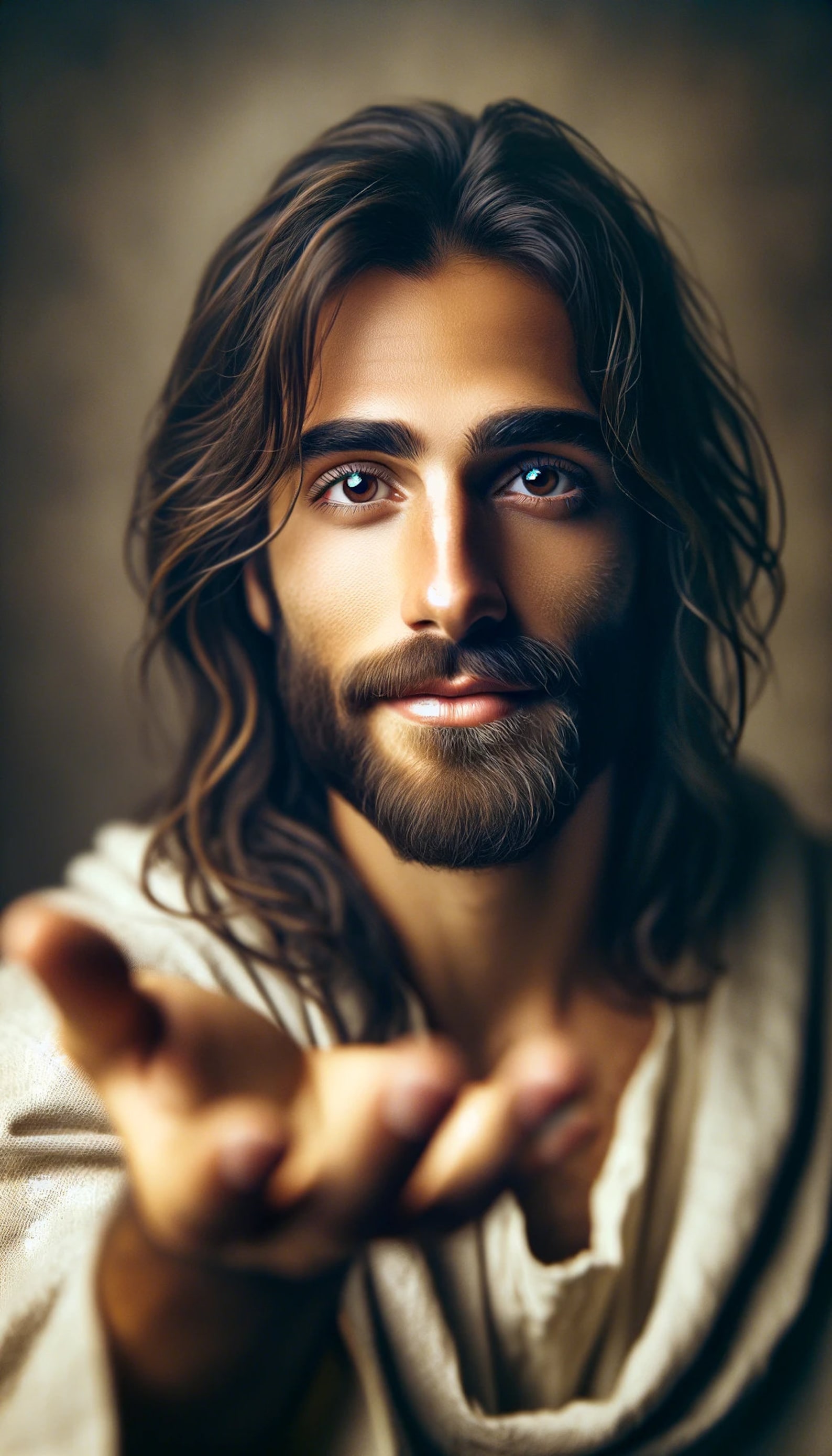 Christian Art: "come, Follow Me." Jesus Christ, Holding Out His Hand ...