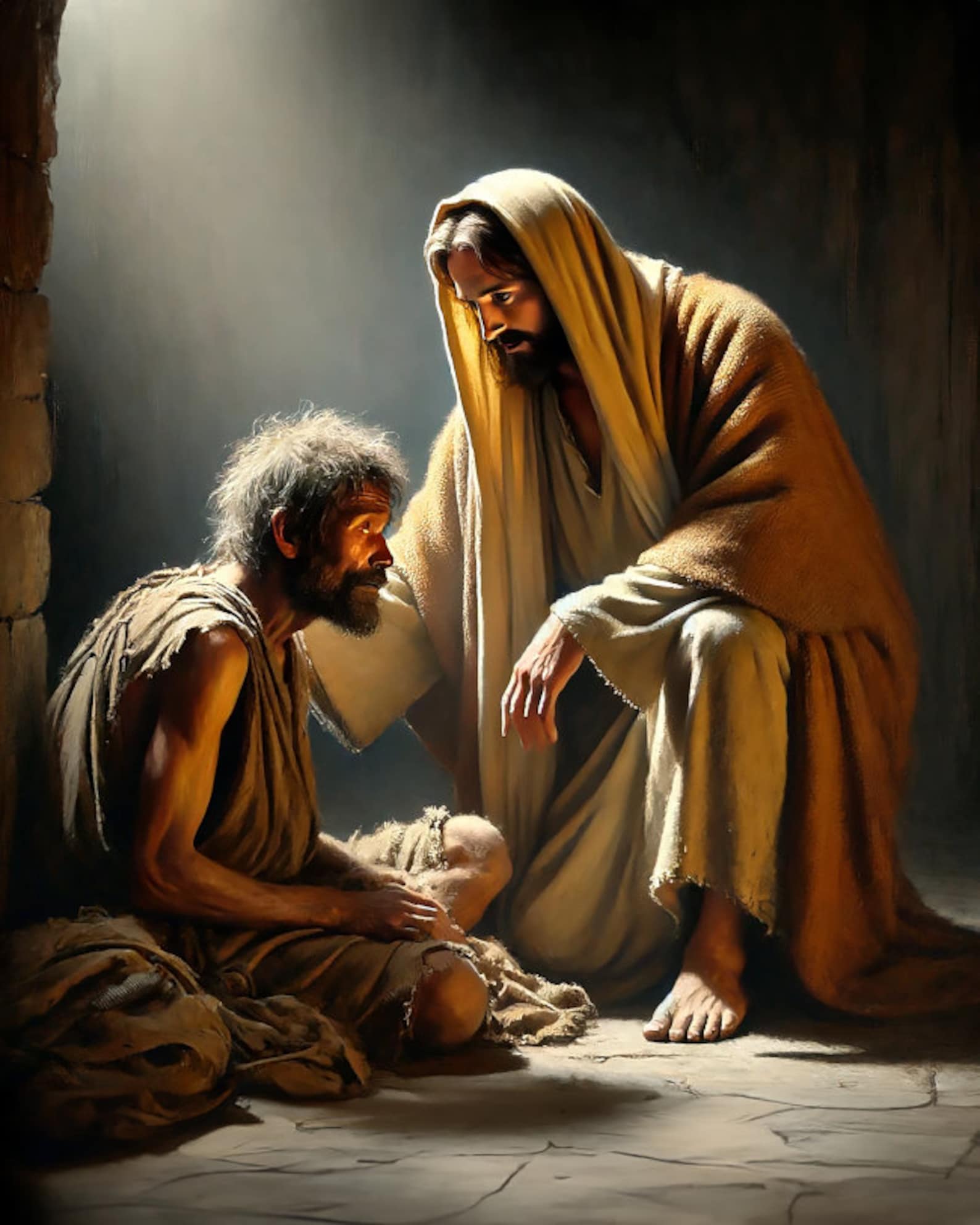 Christian Art: "blessed Be Ye Poor." Printable Download Painting of ...