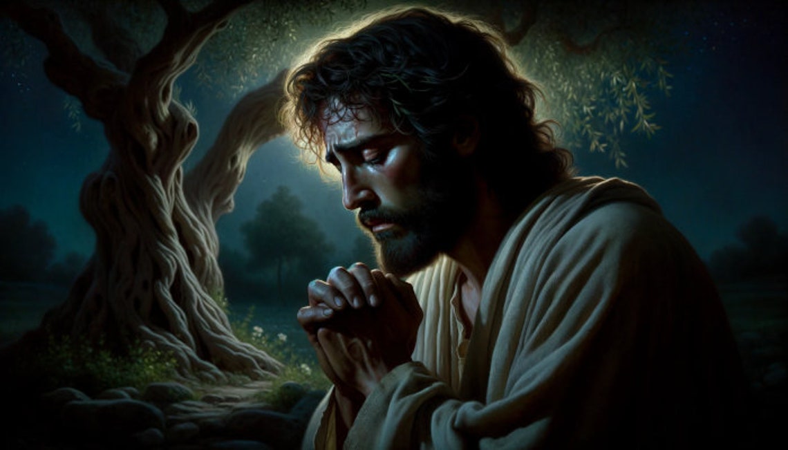 Christian Art: "prayer in Gethsemane." Printable Download Art of Jesus ...