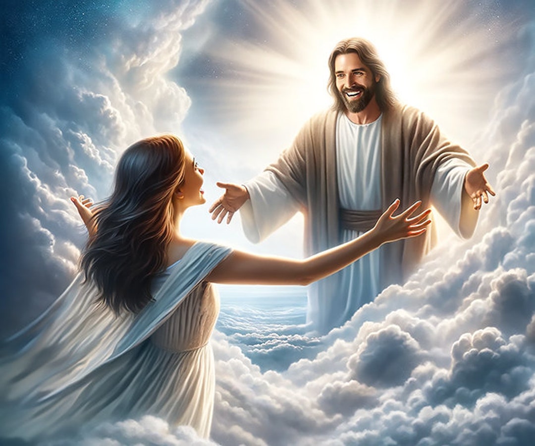 Christian Art: "home at Last—woman." A Printable, Digital Painting of a ...