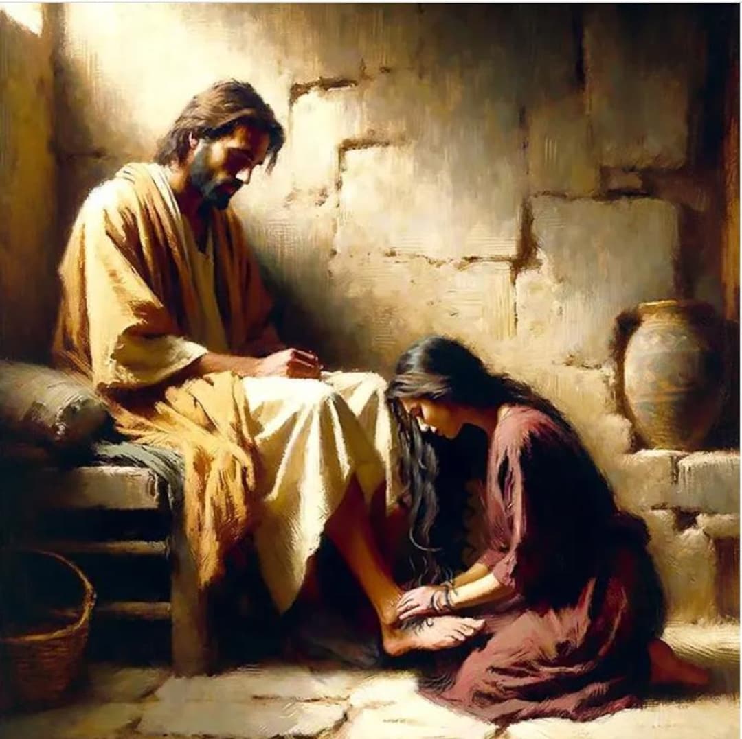 Christian Art: "mary's Anointing." Printable, Digital Art of Mary ...