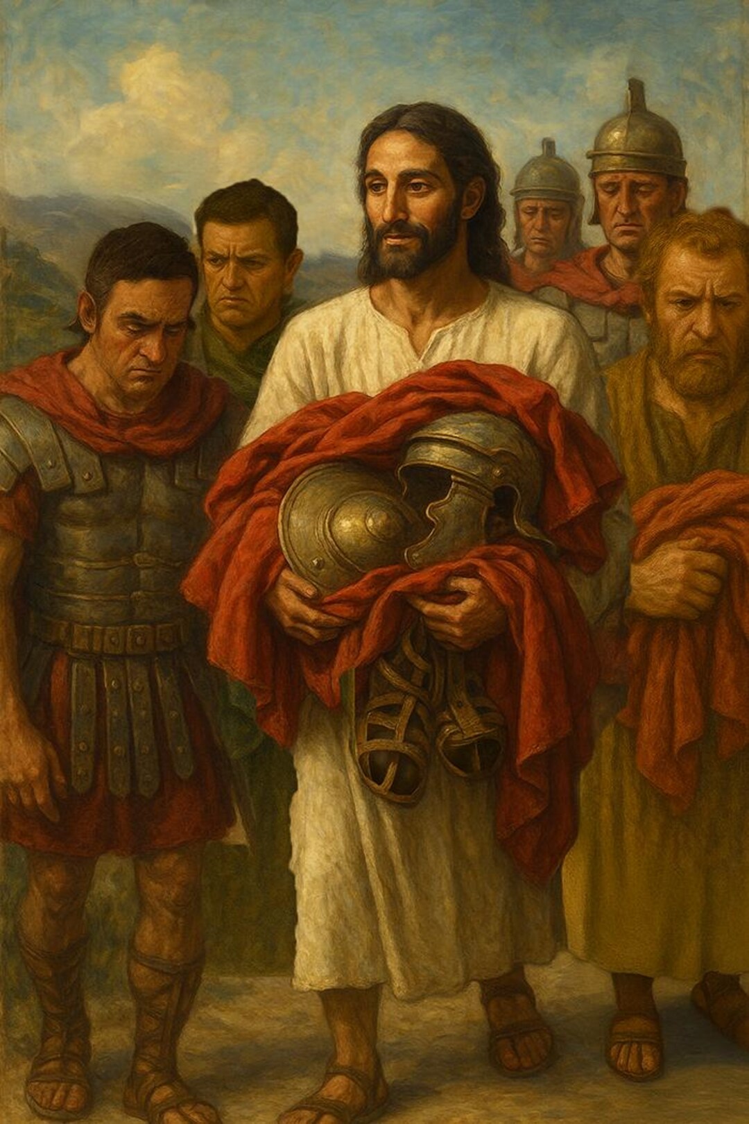 Christian Art: "the Second Mile." Printable Download Art of Jesus Going ...