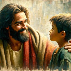 Christian Art: "he Blessed Them" 02. Printable Download Art of Jesus ...