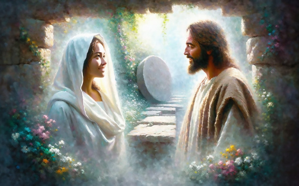 Jesus Painting, "the First Witness," Printable Download Christian Art ...