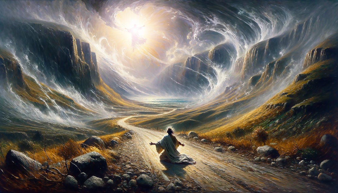 Christian Art: "road to Damascus." Printable Download Art of Paul (saul ...