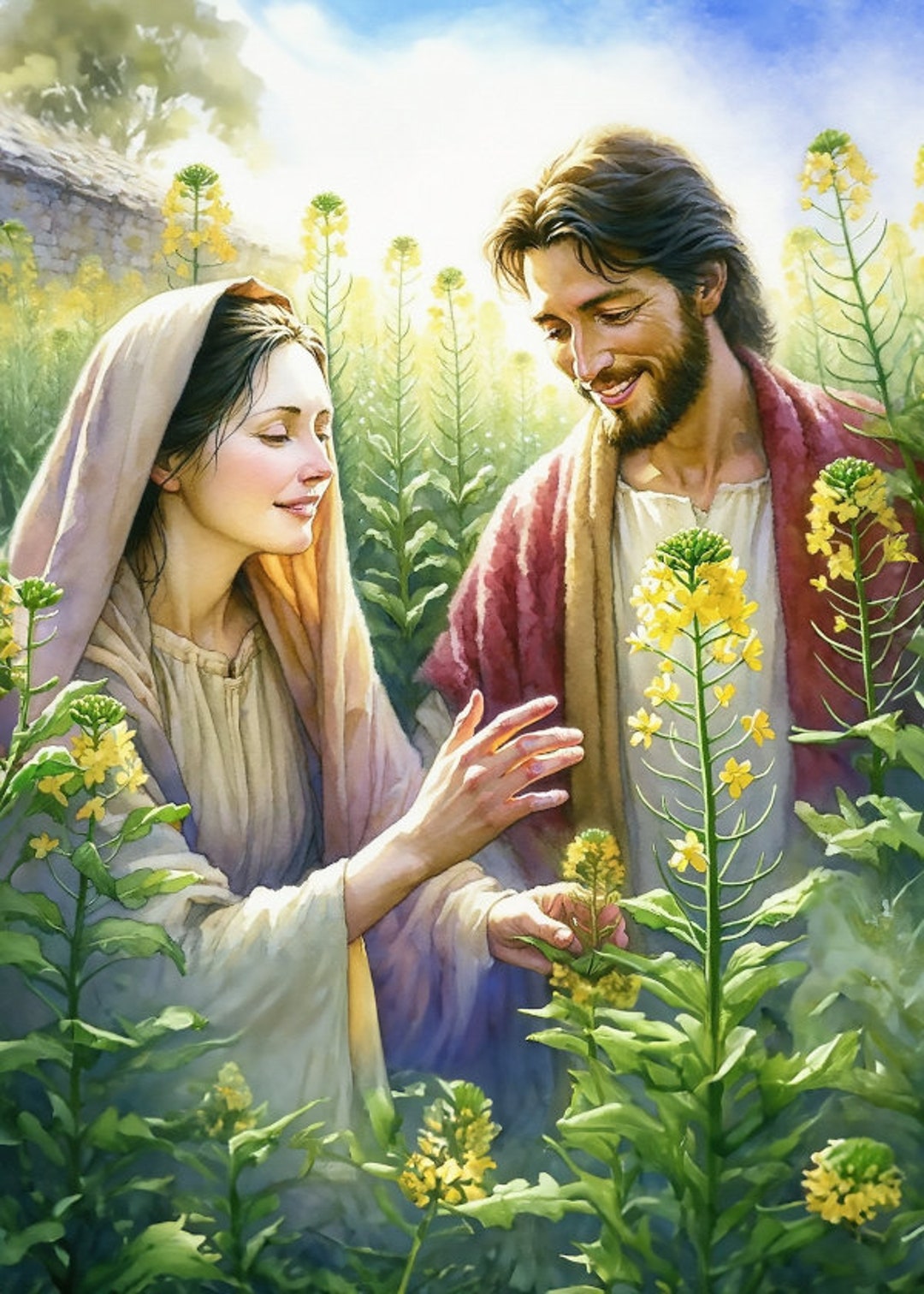 Christian Art: "gardening With Imma." Printable Download Watercolor ...