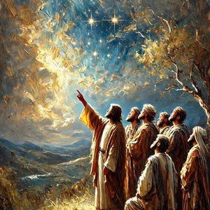 Christian Art: "the Stars of Heaven." an Image of Jesus Christ With His ...
