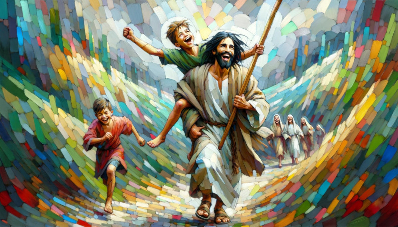 Christian Art: "the Lame Walk." Christian Art of Jesus Christ Giving a ...