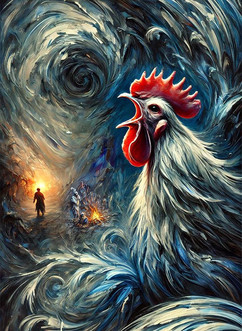 Christian Art: before the Cock Crow. Printable Download Art of Peter's ...