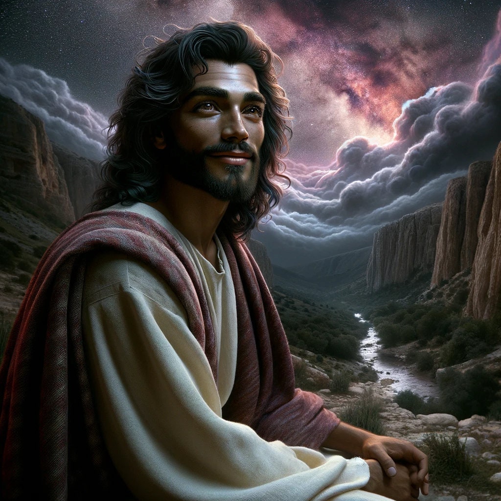 Christian Art: into the Wilderness. an Image of Jesus Christ in the ...