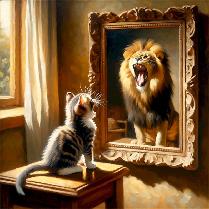 Printable Art Download: king of Cats From Our dream Big Series. A Cute ...