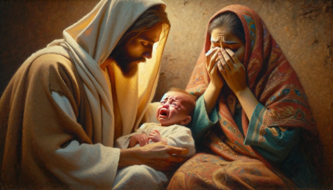 Christian Art: "jesus Heals the Widow's Baby." Printable Download ...