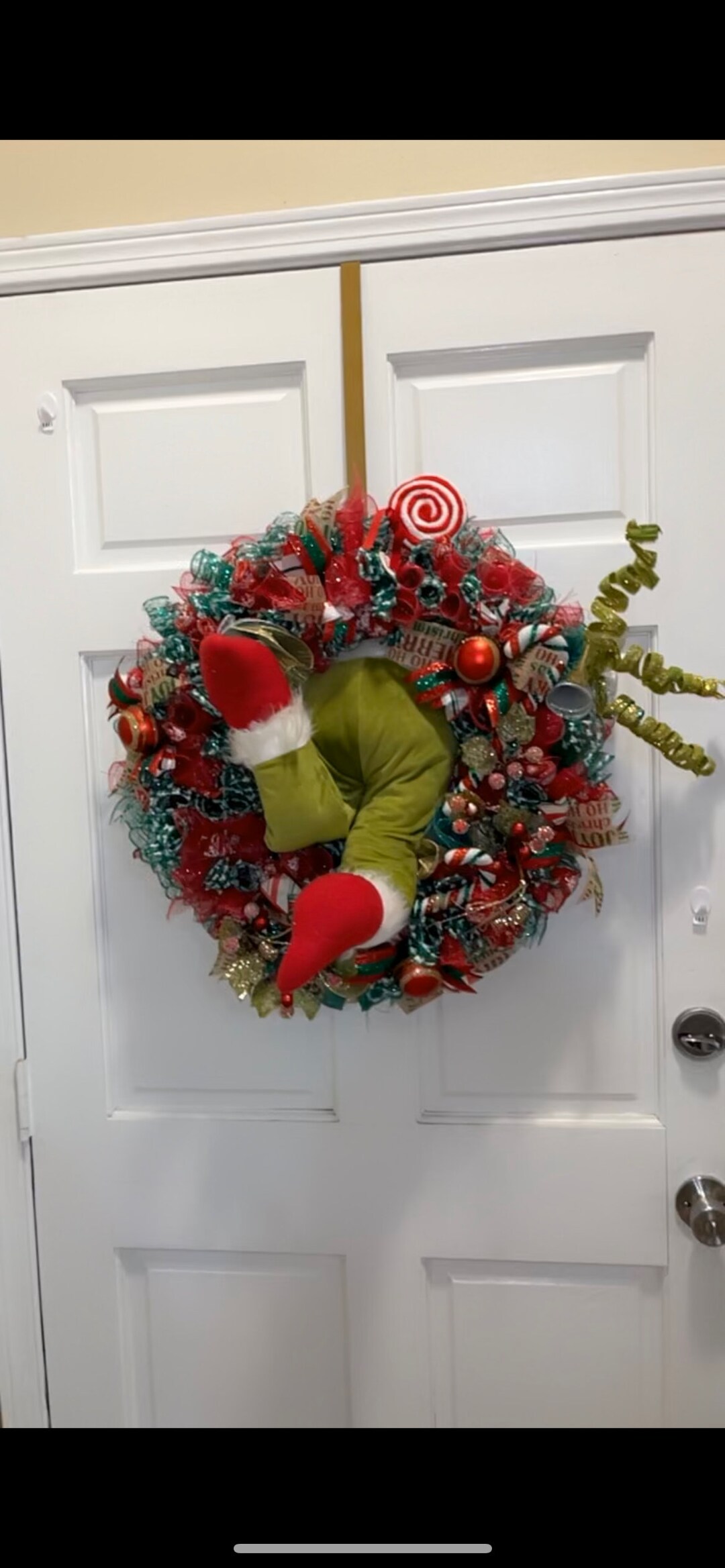 Dr. Seuss Inspired the Grinch Jumping in Your Door - Etsy