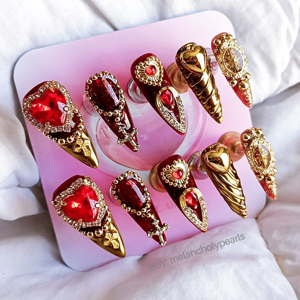 Sacred Royalty Baroque Press on Nails - Etsy